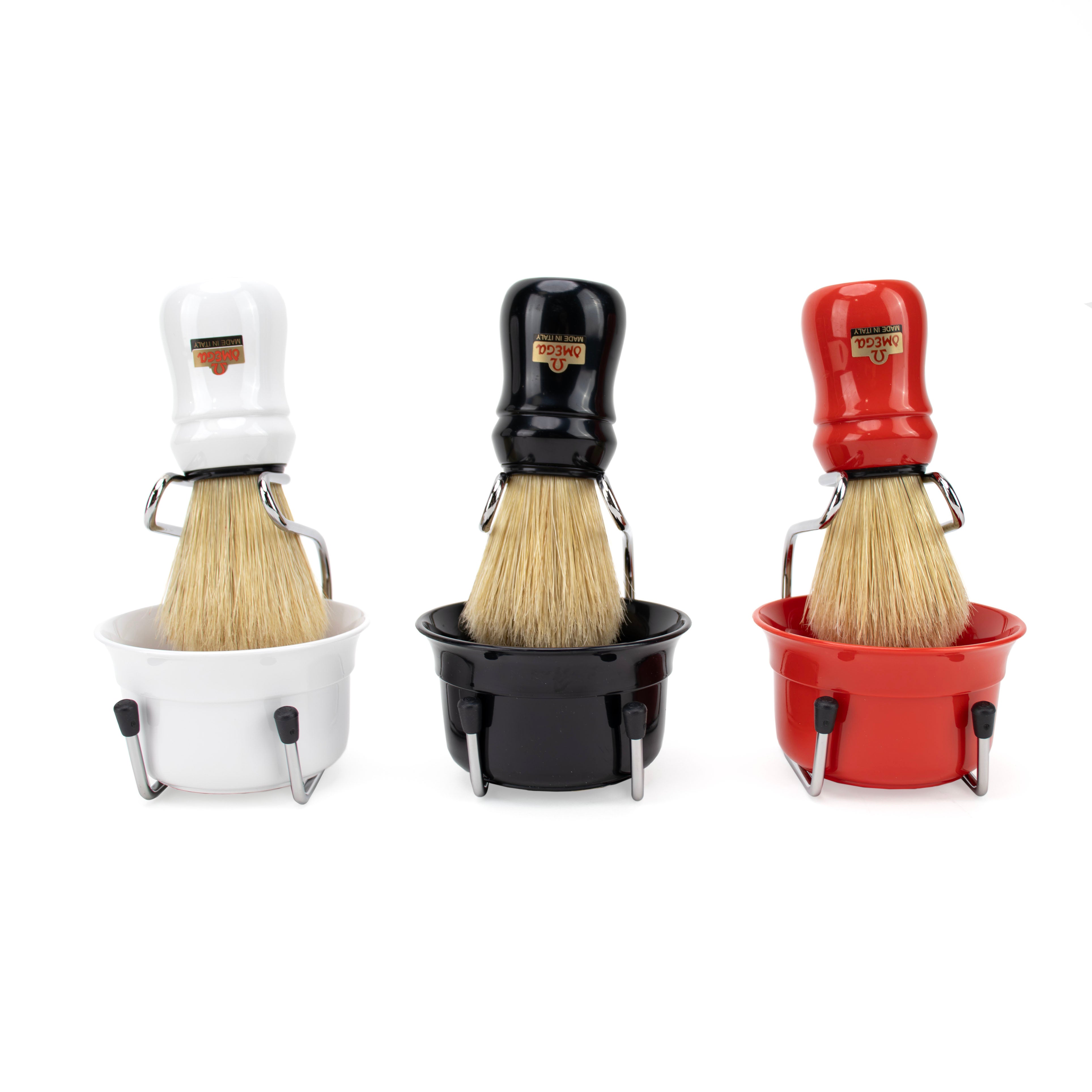 Shop Omega Pure Bristle Shaving Brush with Bowl and Support
